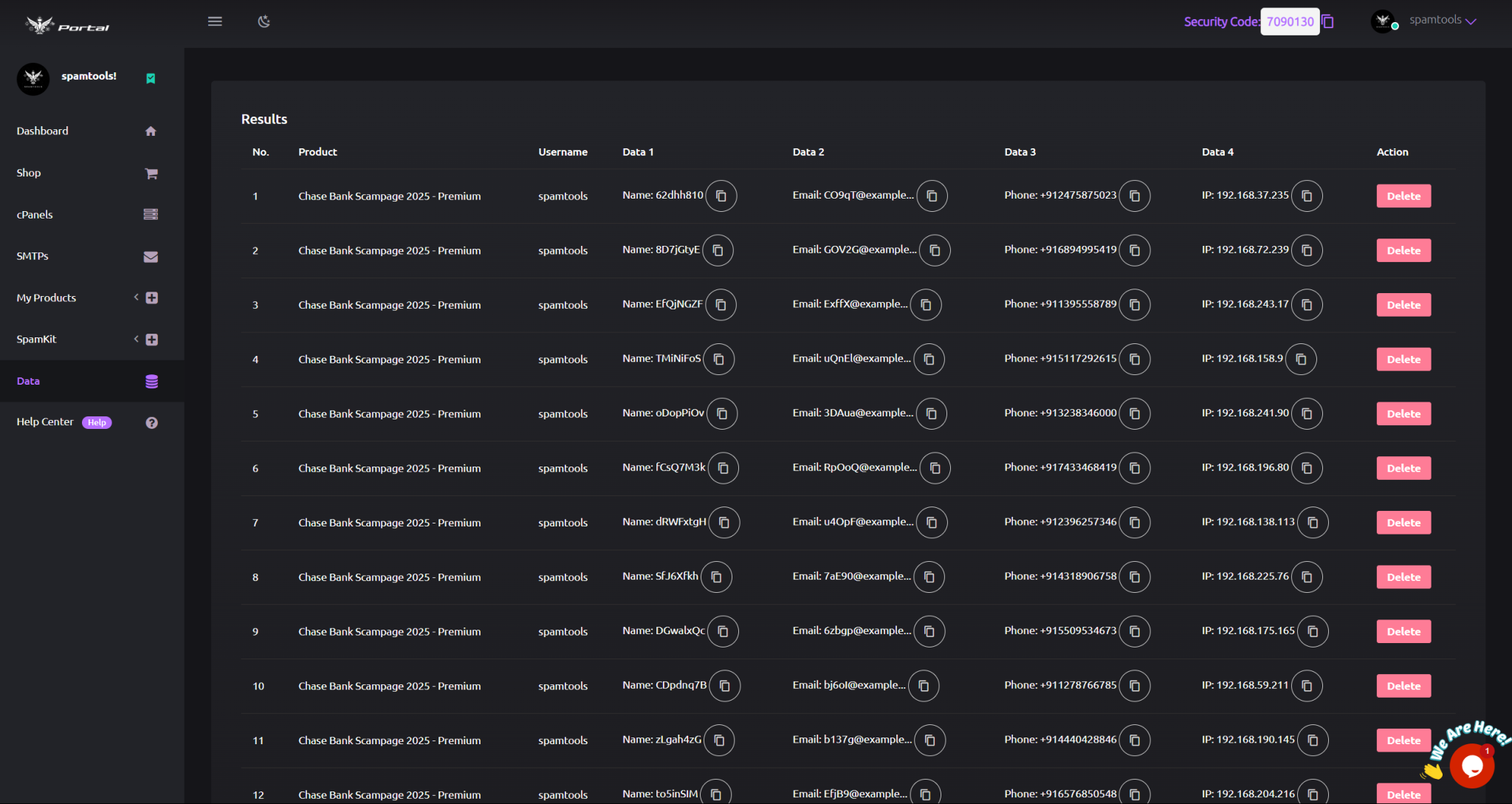 Live Panel Service – Real Time Result Receiver - SpamTools